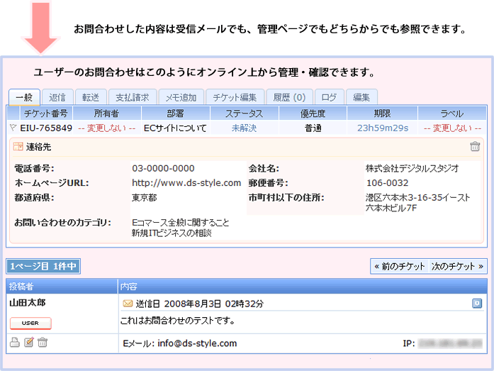 メール共有・メール管理ASP - eSupport